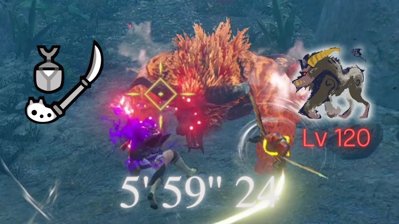 【MHR:SB NS】 傀異討究 ラージャン Lv120 操虫棍 5'59 Lv120 金獅子 操蟲棍 || Rajang Insect ...