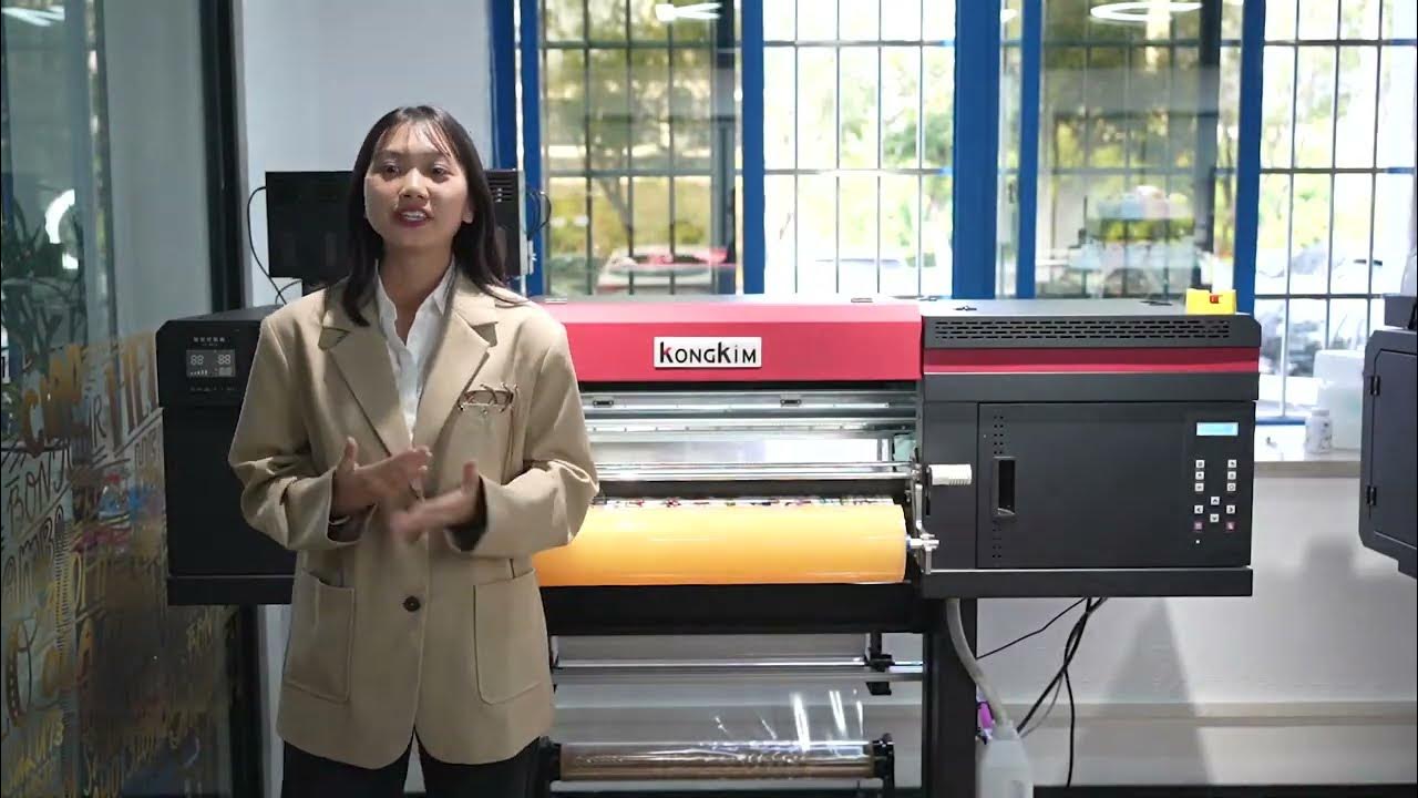 Kongkim KK-604 60cm i3200 heads uv dtf film printer - YouTube