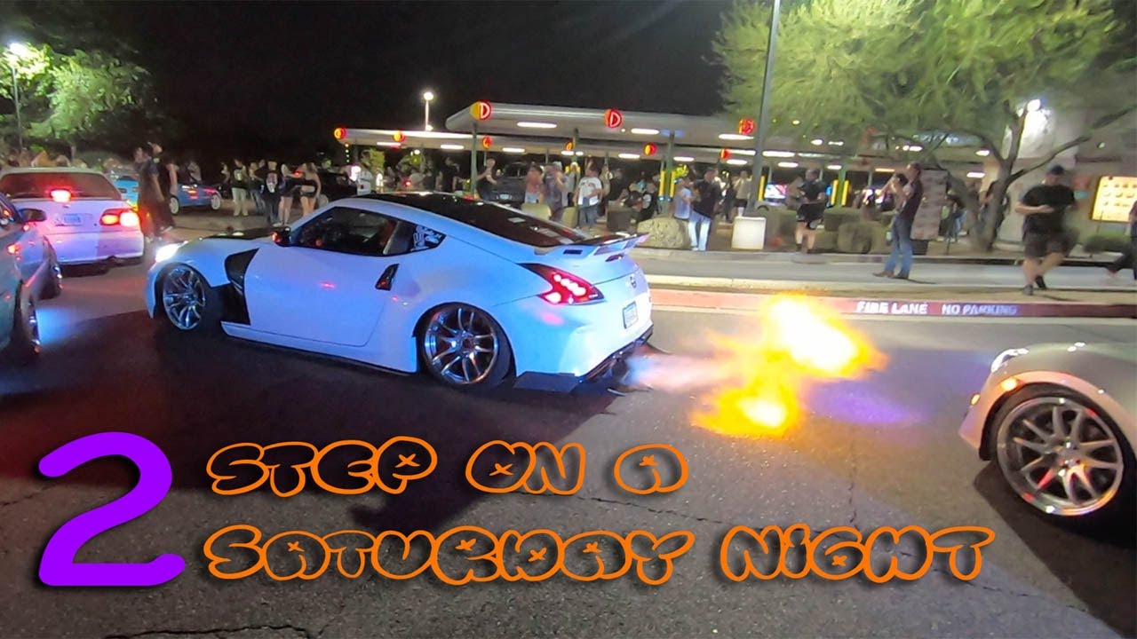 Two Step JDM Car Meet and Contest on a Saturday Night #jdm - YouTube