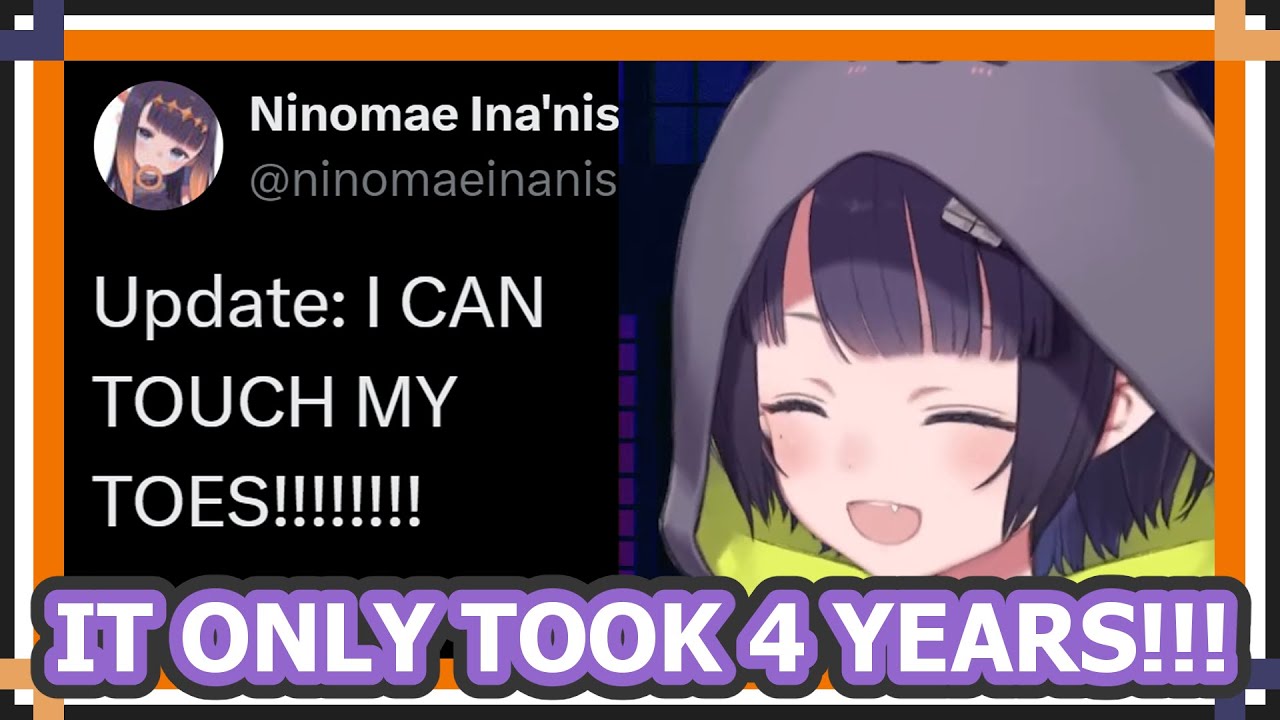 Ina can FINALLY touch her toes!!! - YouTube