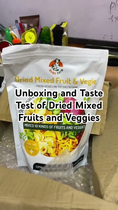 Unboxing and Taste Test of Dried Mixed Fruits and Veggies #shorts # ...