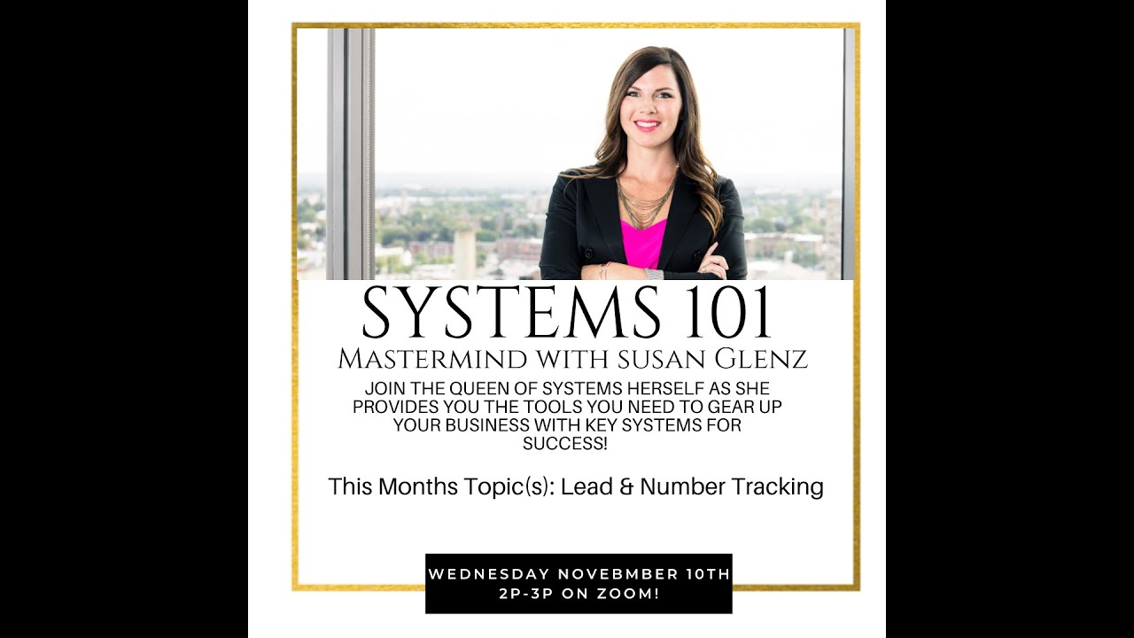Systems 101 Mastermind with Susan Glenz - YouTube