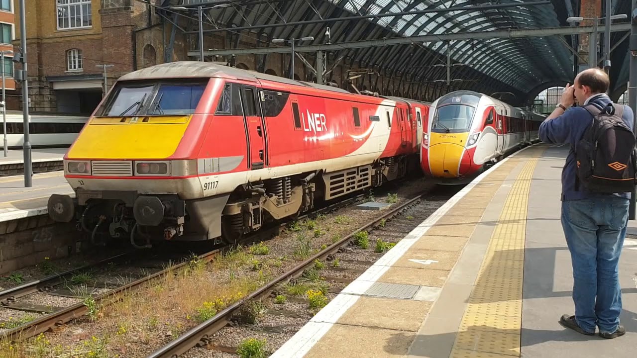 LNER Class 800 108 IET On Test at London King's Cross - YouTube