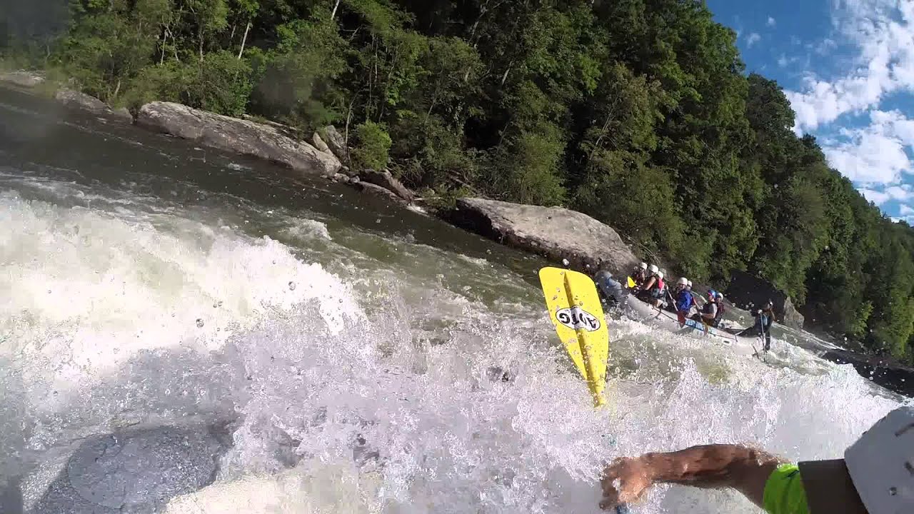 Whitewater surfing. - YouTube