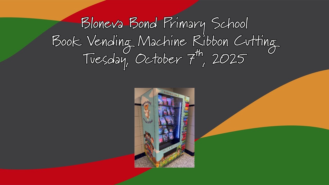 Bloneva Bond Book Vending Machine Ribbon Cutting - YouTube