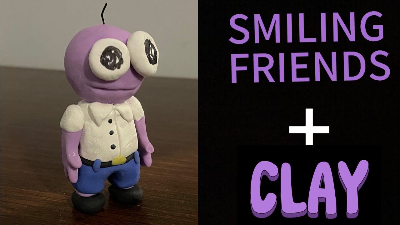 Making Pim from Smiling Friends out of clay - YouTube