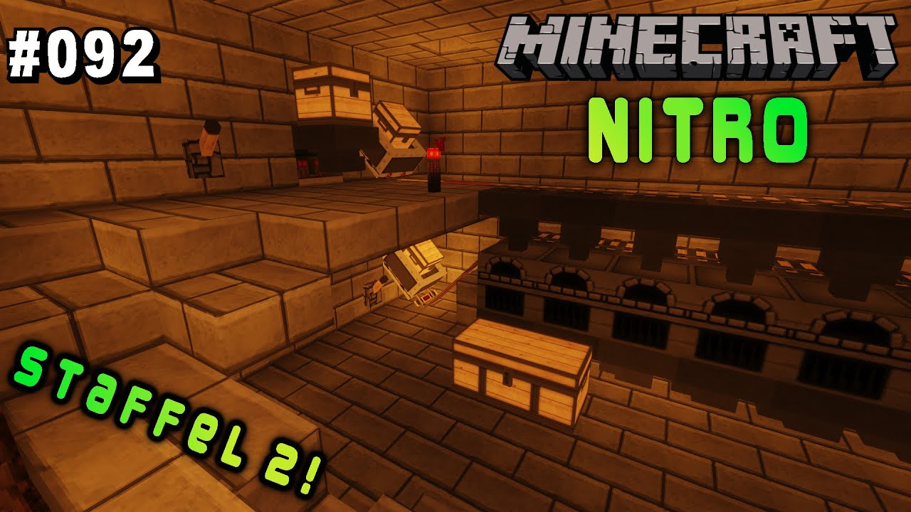 Let's Play Minecraft Nitro #092 - Den Raum fertig auskleiden - YouTube