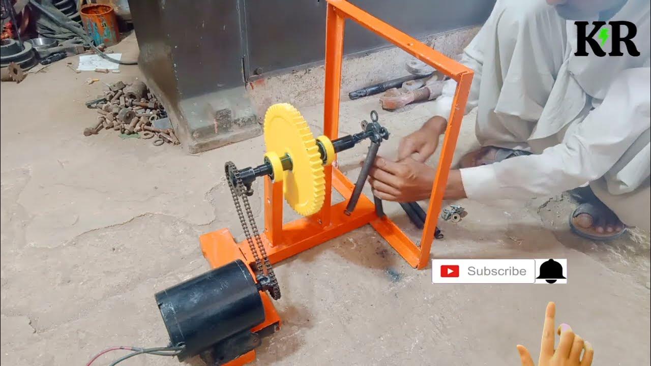 We build flywheel free energy spring machine at home new experiment ...