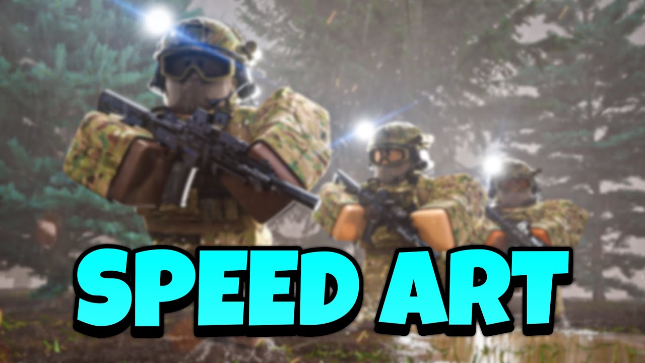 SOLDIERS IN THE RAINY FOREST [Roblox GFX Speed Art] - YouTube