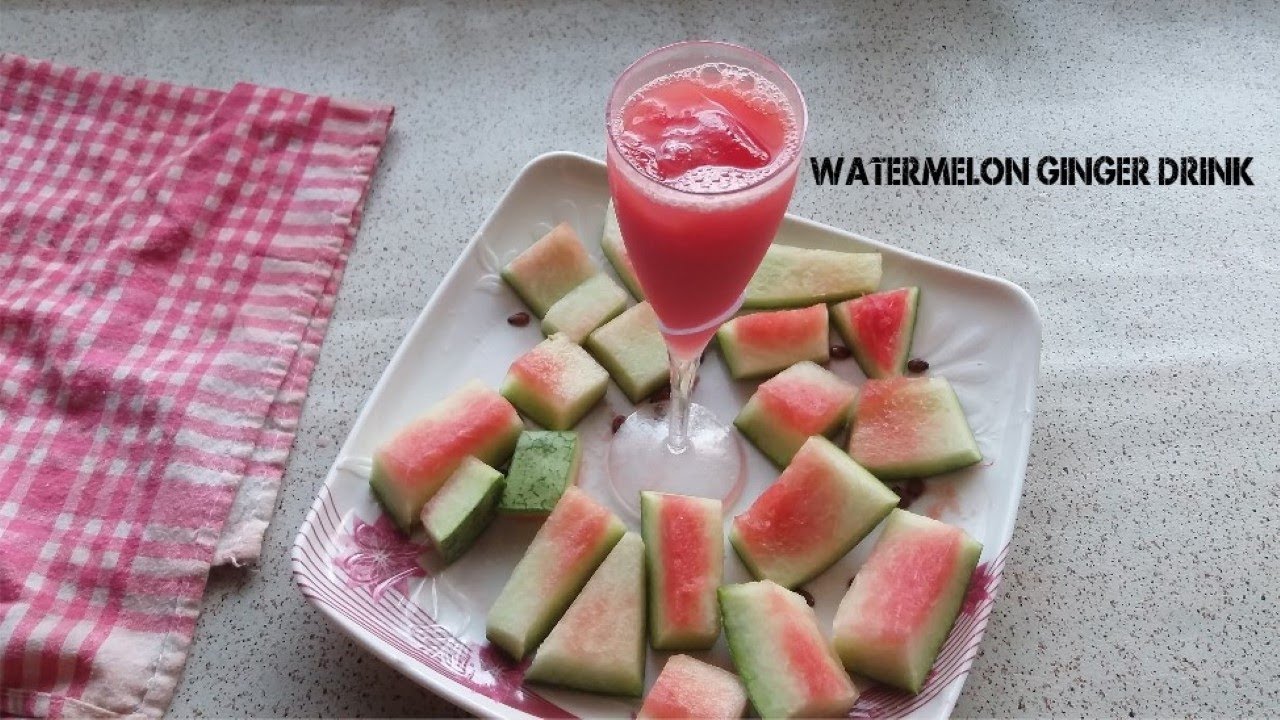 How to make Easy Watermelon juice and Ginger - YouTube