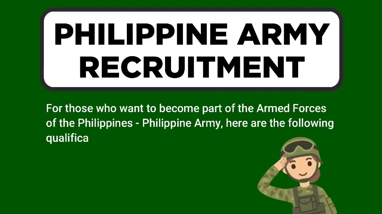 Philippine Army Recruitment - YouTube