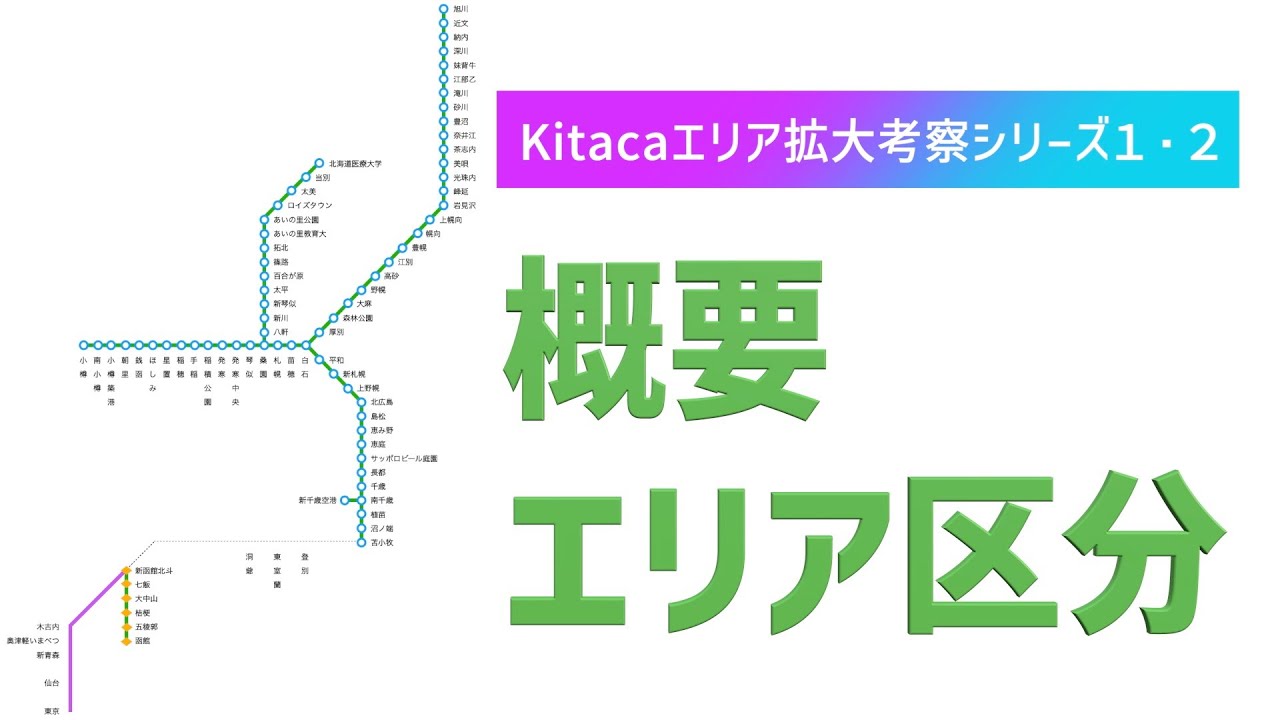 交通系ICで札幌から東京に行けるようになる？！【Kitacaエリア拡大考察シリーズ1・2】 - YouTube