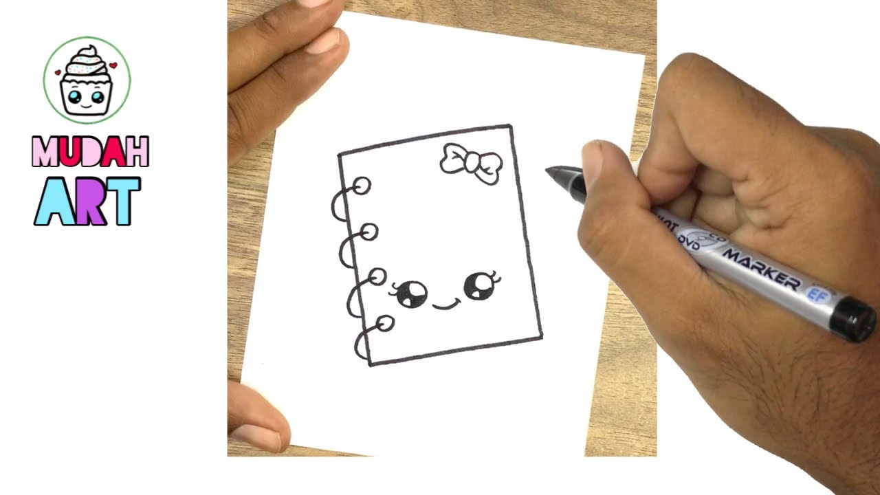 CARA MELUKIS BUKU NOTA COMEL #mudahart - YouTube