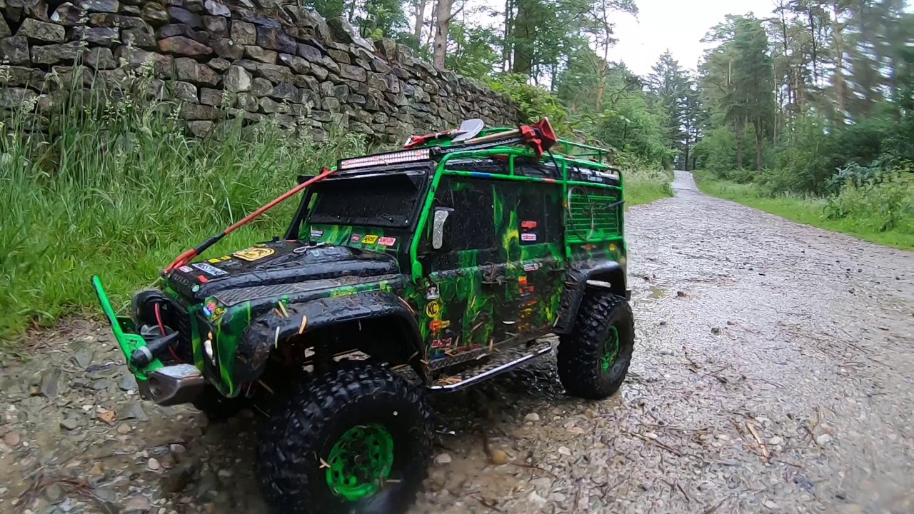 Traxxas trx4 defender fully modded - YouTube