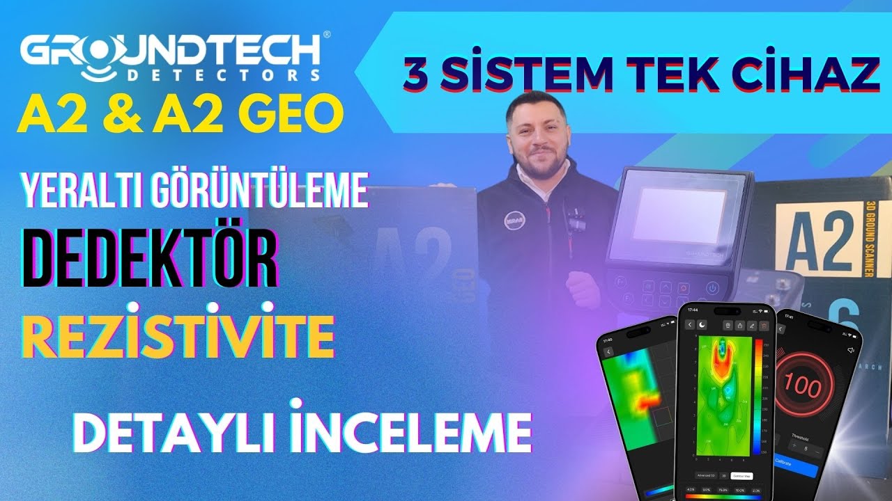 GROUNDTECH A2 & A2 GEO: Dedektör, Yeraltı Görüntüleme ve Rezistivite Bir Arada - Detaylı ...