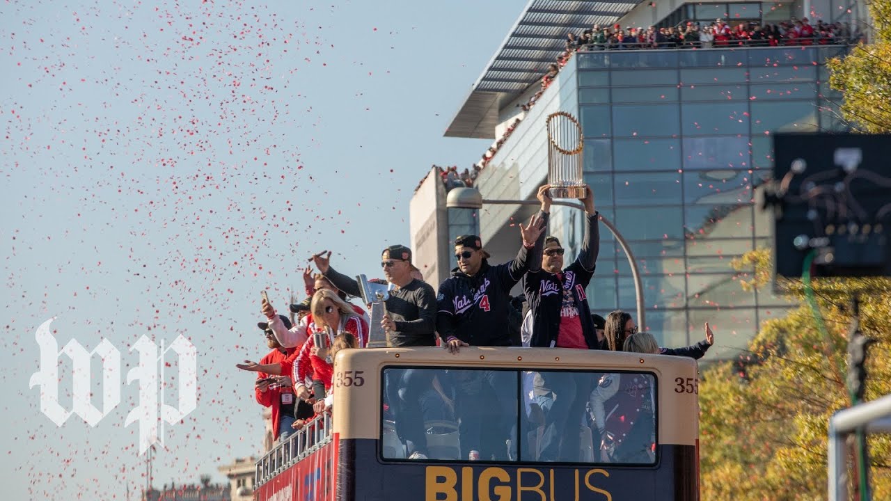 Ride the bus with Nats players in their World Series parade - YouTube