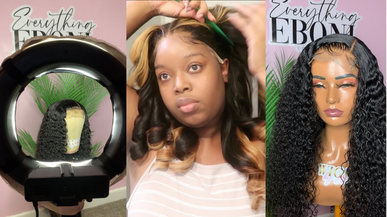 VLOG| Wig making + Product Photos + Wig Install - YouTube
