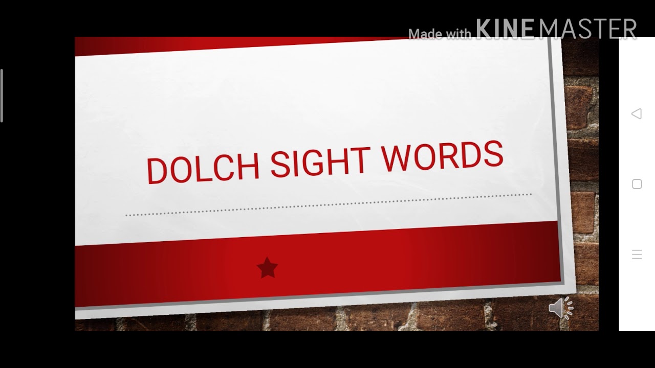 Dolch Sight Words | Teacher Zen - YouTube