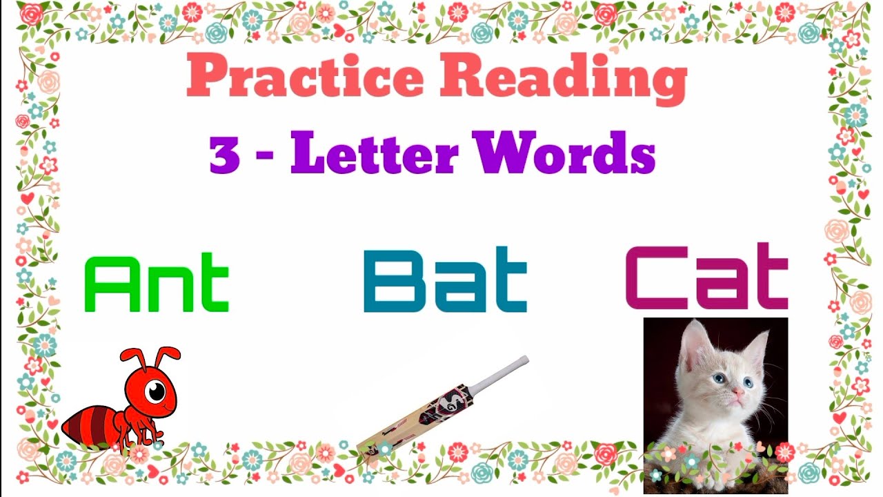 Reading 3 letters word - YouTube