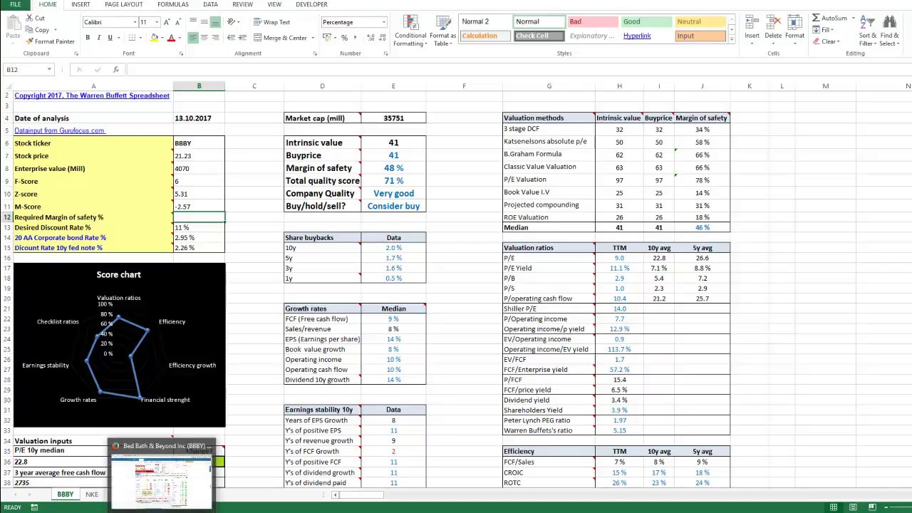 The Warren Buffett Spreadsheet - How to use - YouTube