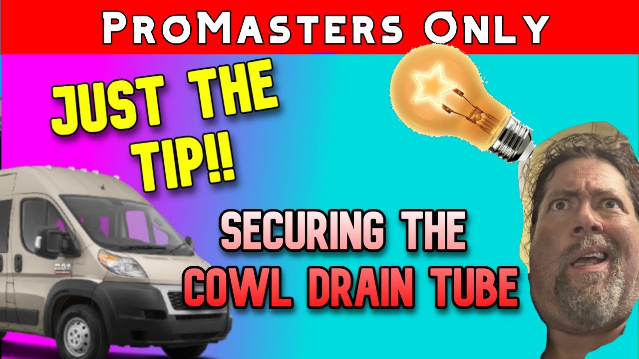JUST THE TIP: How to seat the Cowl Drain Tube. Install. Pipe ...