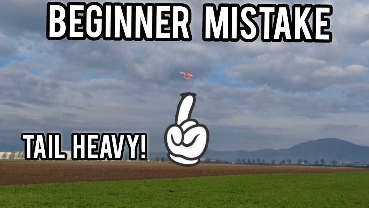 Beginner mistake - flying a tail heavy RC plane - YouTube