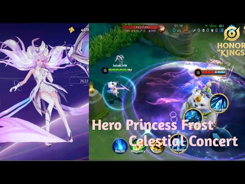 HOK Hero Princess Frost Skin Celestial Concert Trail ️ ️ #honorofkings ...