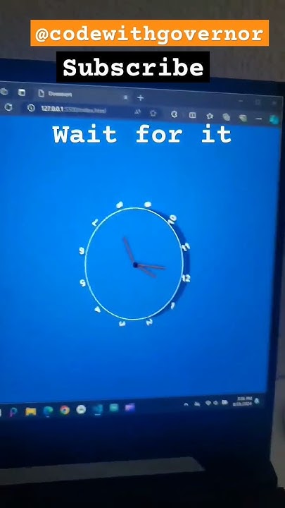 Html css clock animation @codewithgovernor #webdesign #cssanimation #css - YouTube