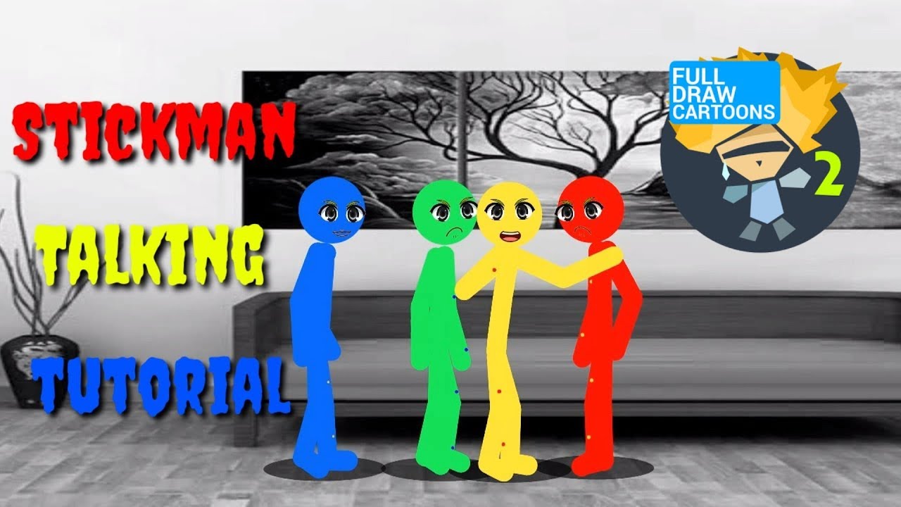 HOW to MAKE STICKMAN TALK - Part2# [More Simple] Drawing Cartoons 2 ...