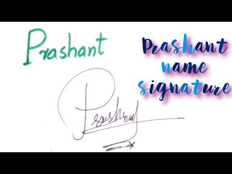 Prashant name signature, please subscribe to my channel ️🌺 #prashant # ...