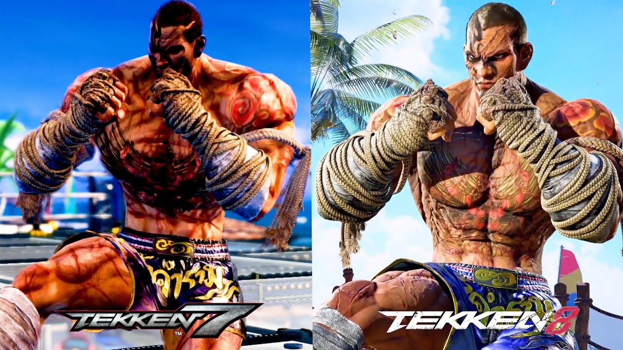 Tekken 7 vs Tekken 8 - Fahkumram Comparison - YouTube