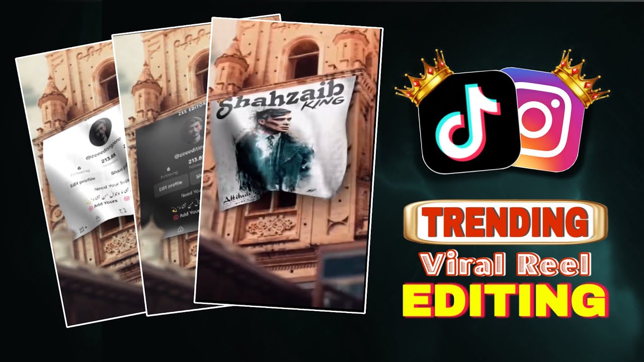 Tiktok Instagram New Trend reel Editing Tutorial | unroll the curtain ...