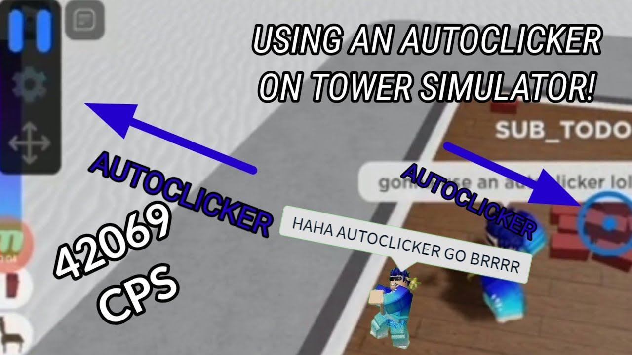 Using an Autoclicker on Roblox Tower Simulator - YouTube