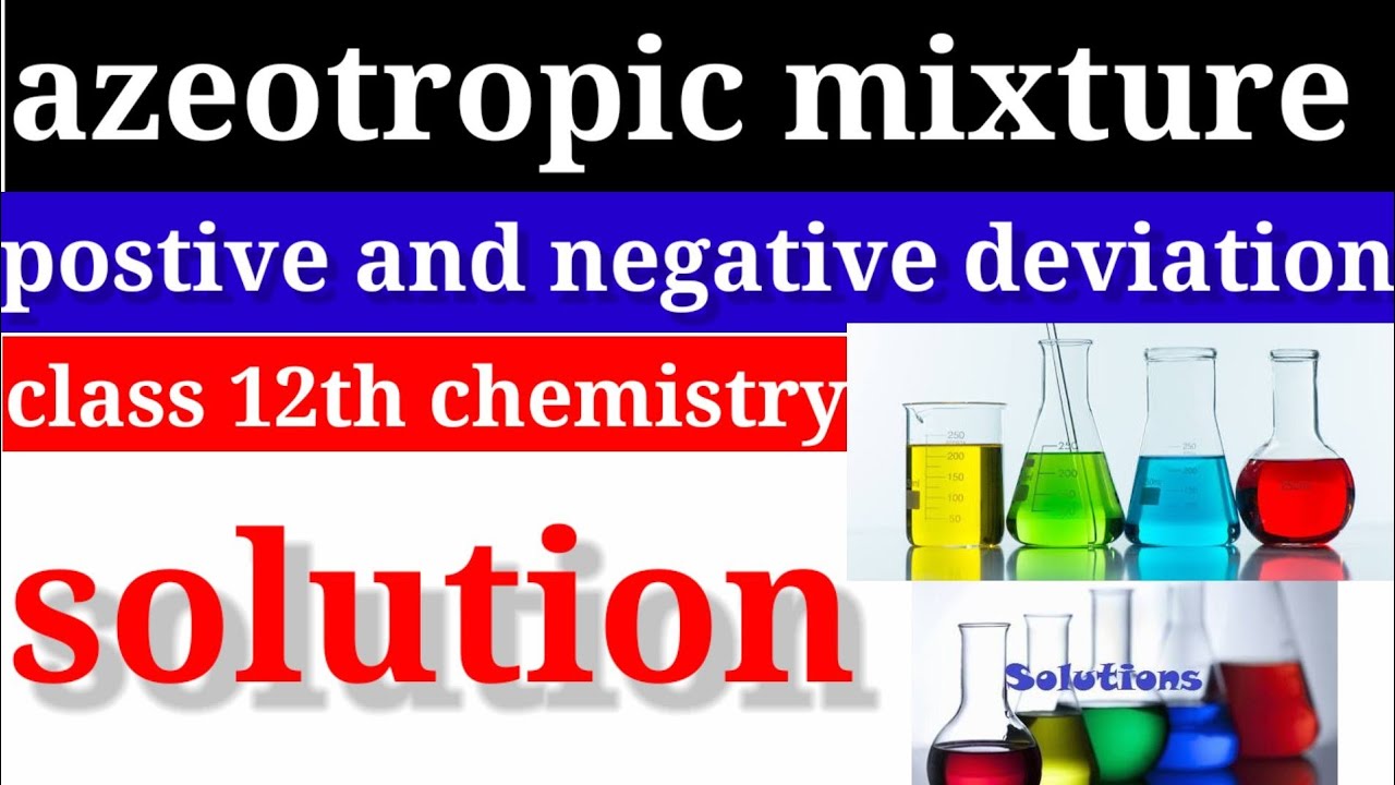 Positive and negative deviation and azeotrope class 12 solution ...