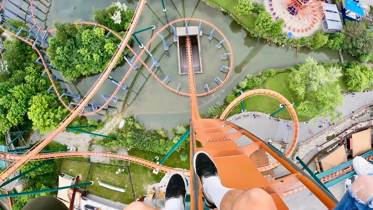 Yukon Striker TALLEST & FASTEST Dive Roller Coaster 4K POV! | Canada’s ...