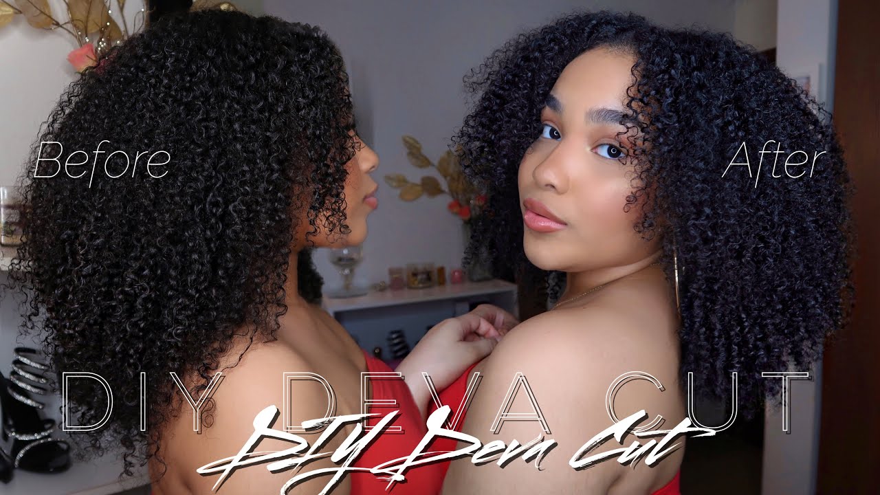 HOW I GIVE MYSELF A DEVA CUT AT HOME | CUTTING & SHAPING MY 3C/4A HAIR ...