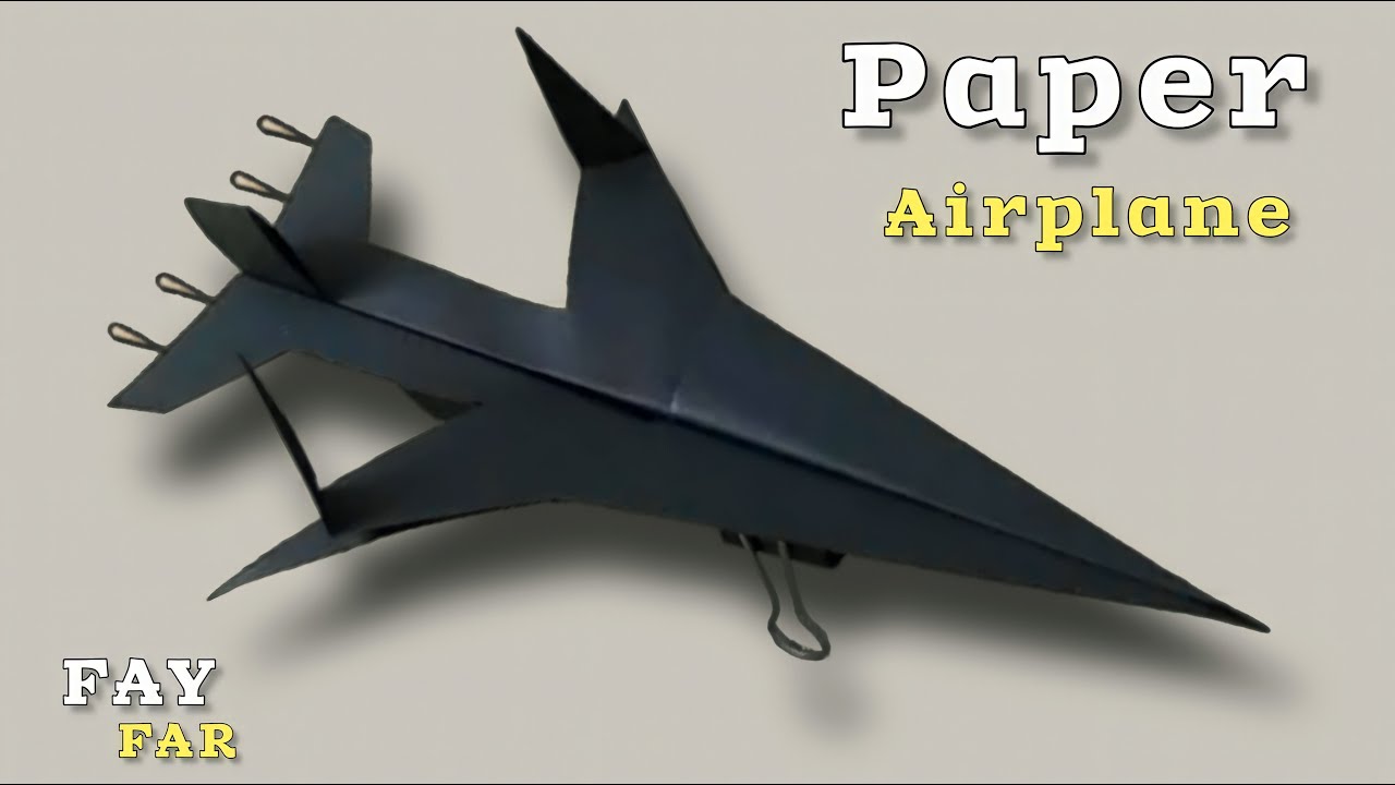 How to make a paper plane that FLY FAR | Easy Super Sonic Airplane ...