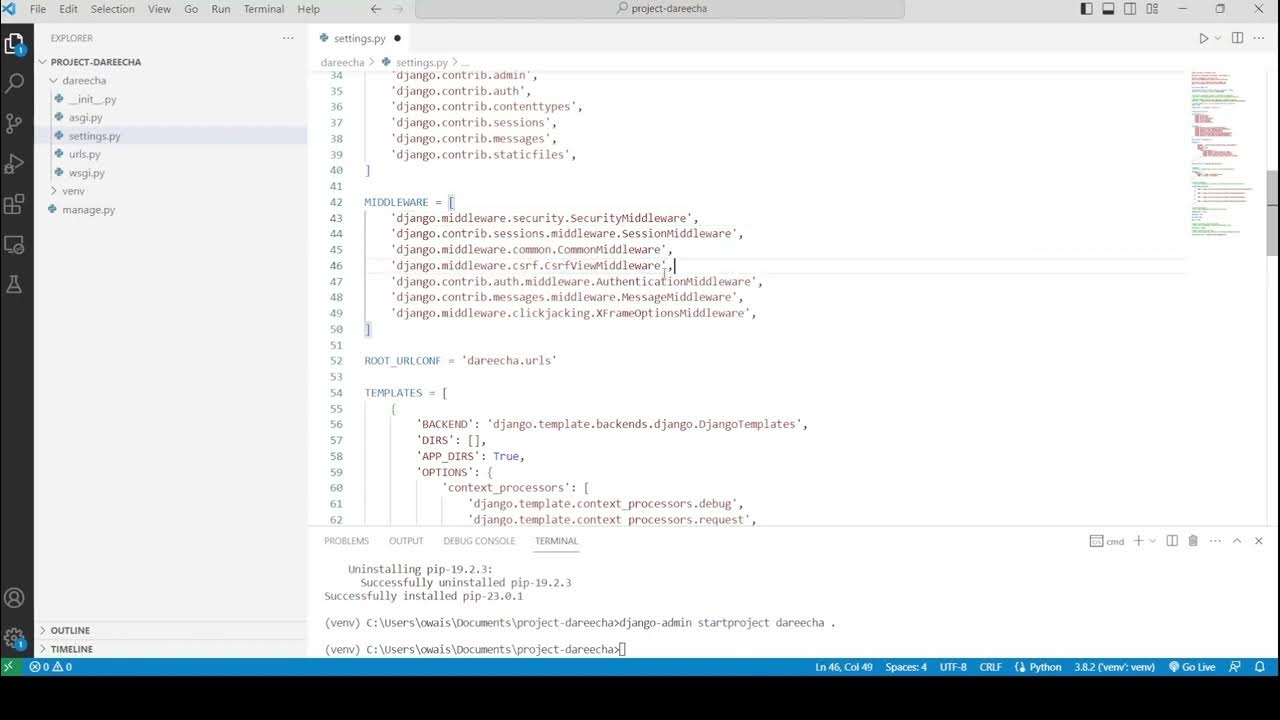 Creating Django Project - YouTube