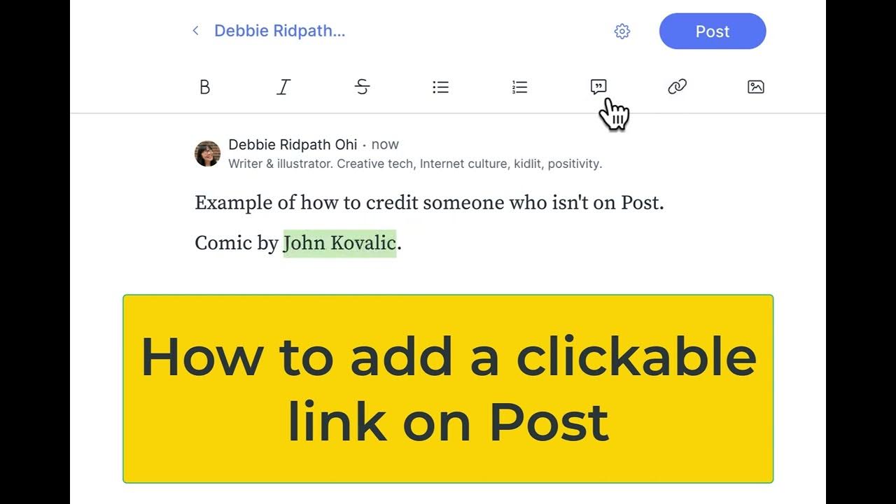 How to add a clickable link on Post - YouTube