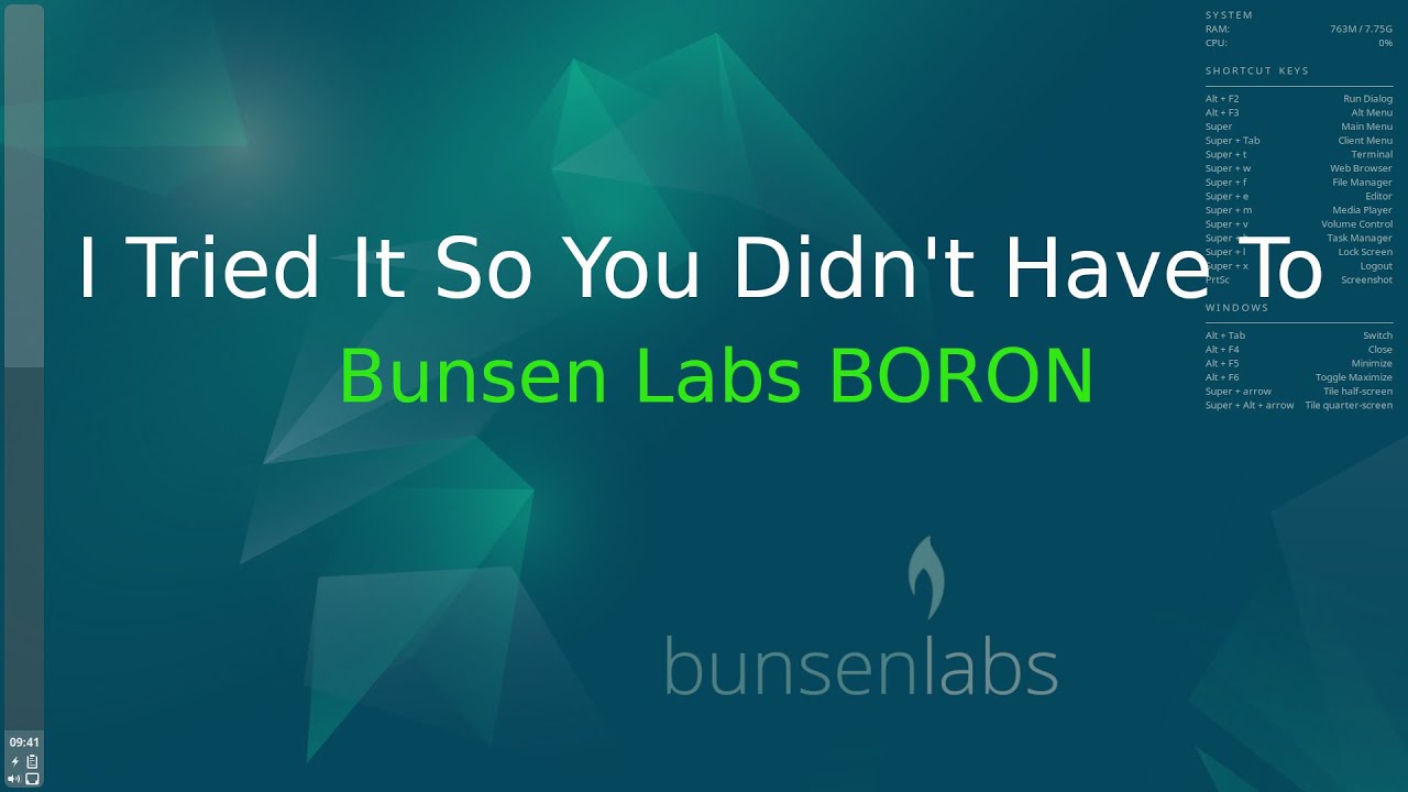 I Tried It So You Didn't Have To - Bunsen Labs Linux BORON Review - YouTube