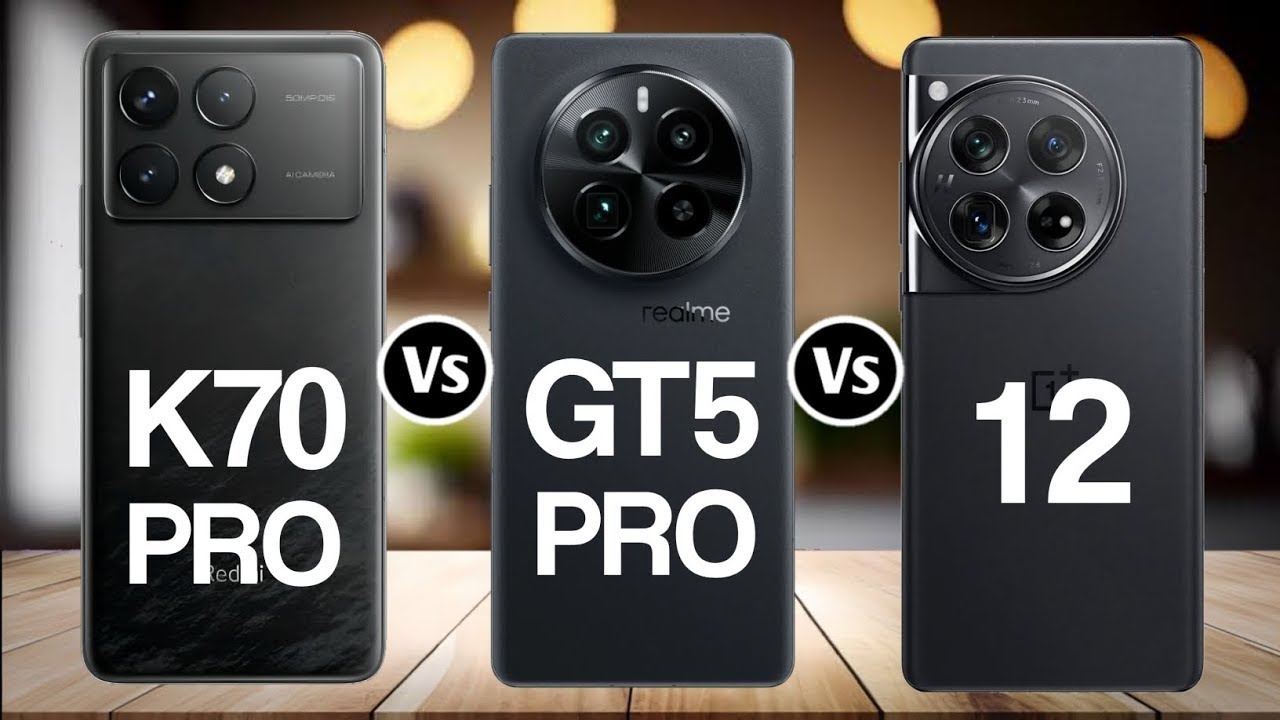 Redmi K70 Pro Vs Realme GT5 Pro Vs OnePlus 12 - YouTube