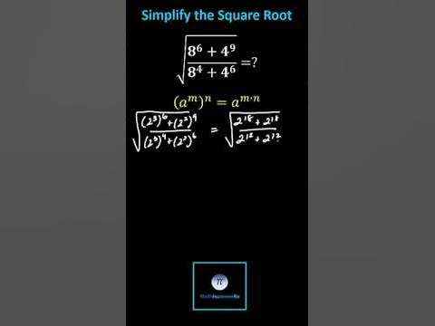Simplify a Square Root Expression Using Exponent Rules - YouTube
