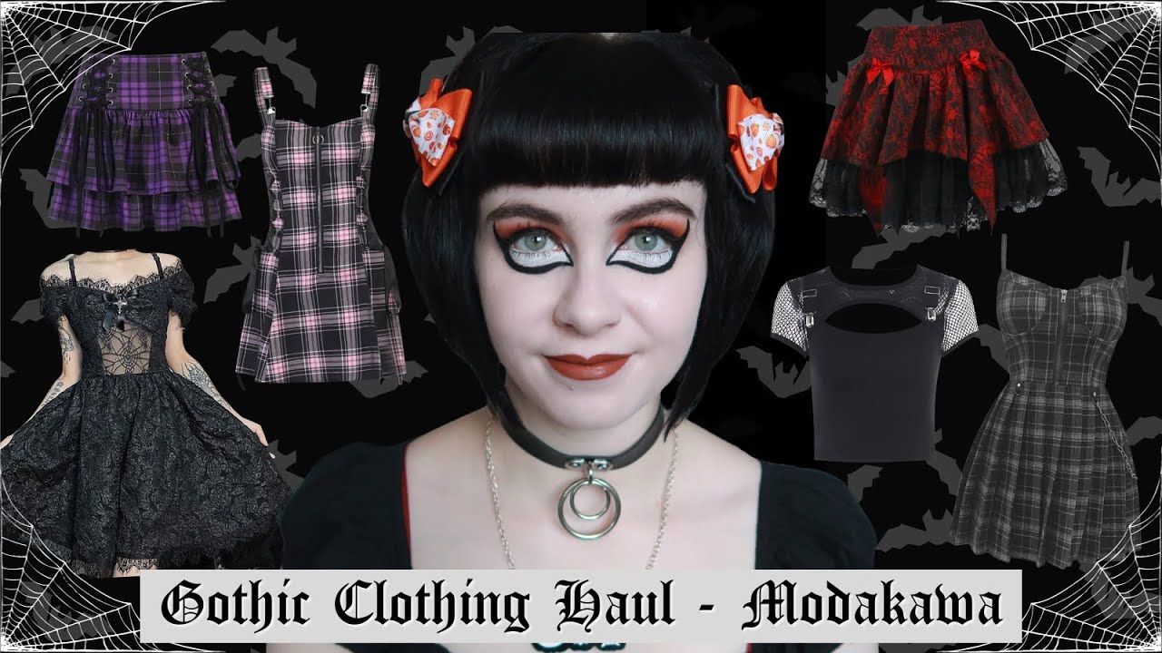 HUGE GOTHIC CLOTHING HAUL & TRY ON | MODAKAWA HAUL | & GIVEAWAY - YouTube