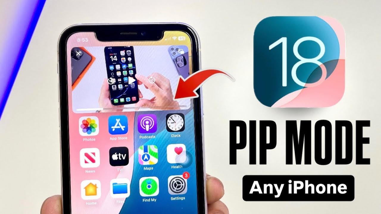 iOS 18 Pip Mode - How to Enable Picture In Picture Mode on any iPhone ...
