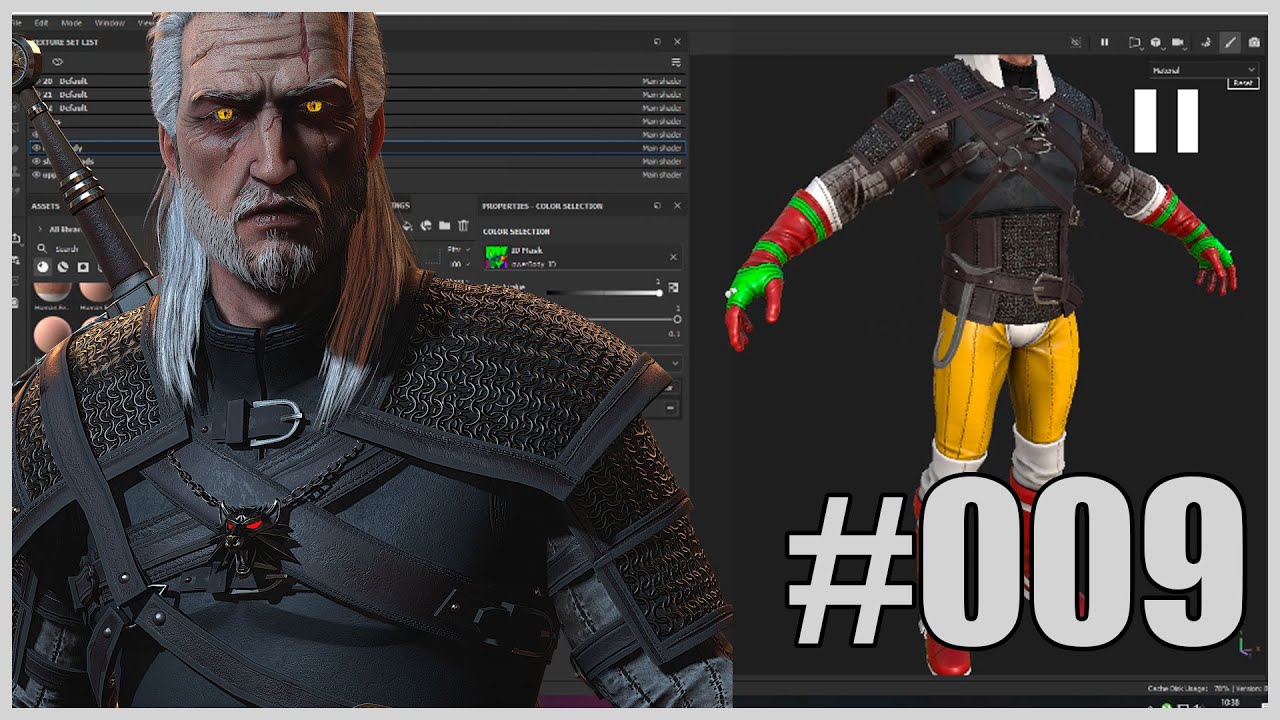 Game Character Creation - Gerald of Rivia #009 - Texturing Body - YouTube