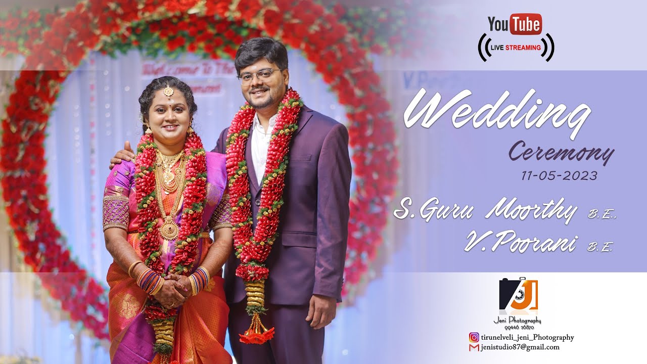 GURU MOORTHY + POORANI WEDDING CEREMONY | JENI PHOTOGRAPHY | LIVE ...