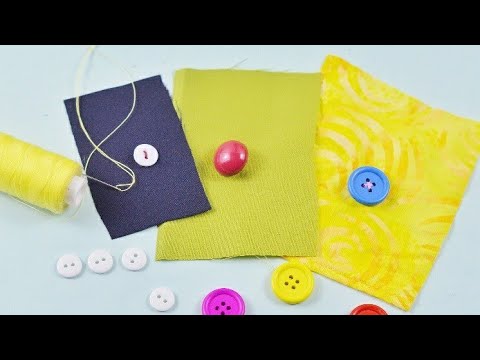 How to Sew a Button - for Absolute Beginners - YouTube