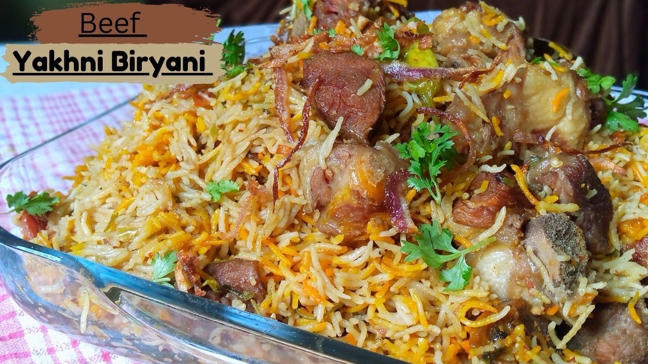 Beef Yakhni Biryani | Bakra Eid Special Beef Biryani Recipe..! - YouTube