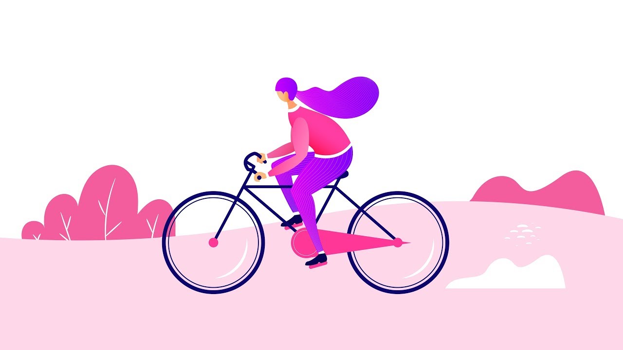 Cyclist | Flat Character Illustration Adobe Illustrator Tutorial - YouTube