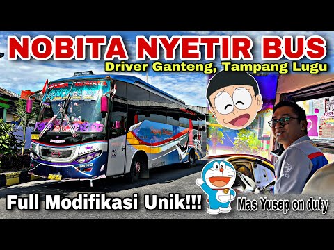 NOBITA NYETIR BUS ❗️ Full Modifikasi Unik ❗️| trip Sugeng Rahayu W 7129 UP “ Pesona Kacang Atom “